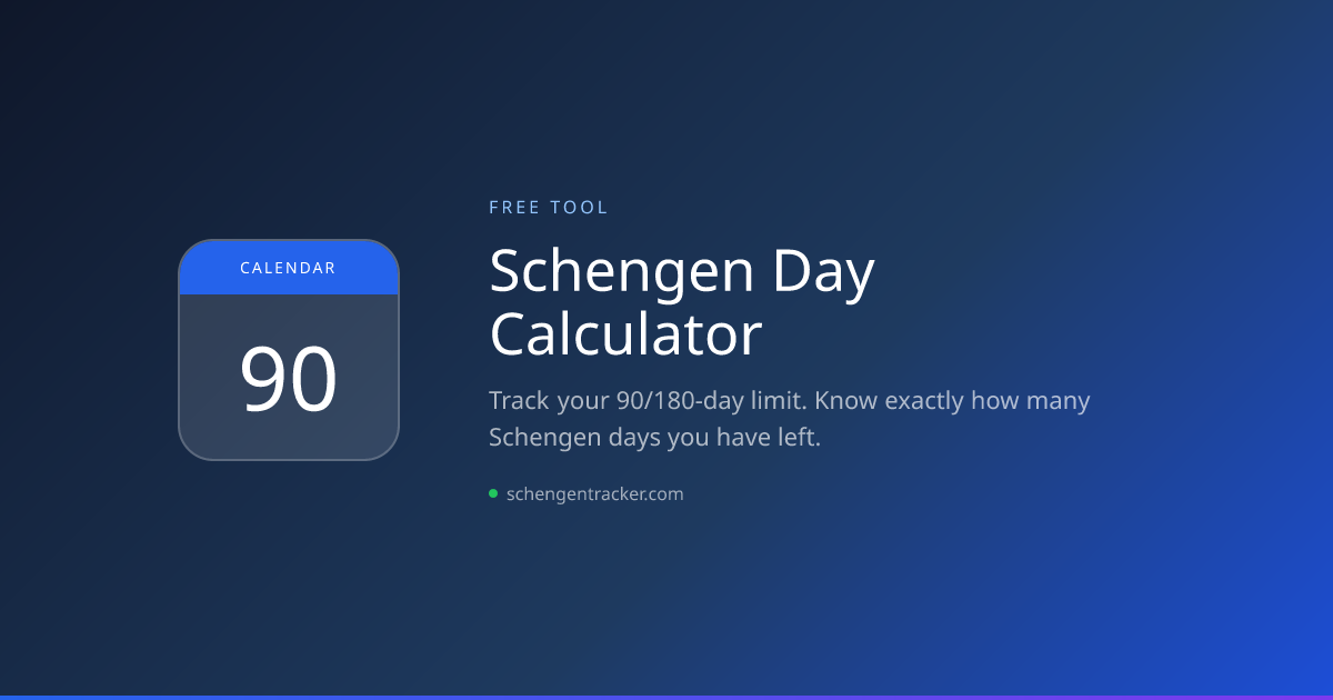 Schengen Calculator: 90/180 Day Rule Stay Tracker